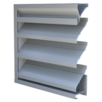 4" Non-Drainable Louver with 51% Free Space | LE-48 - AWV